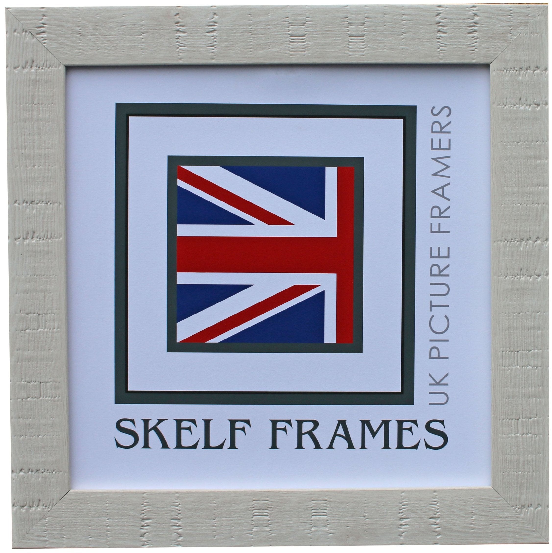 White Orangebox Wood Grain Effect Square Frame