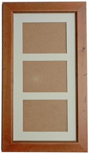 Antique Distressed Pine Multi Aperture 17" x 9" Frame - with glass