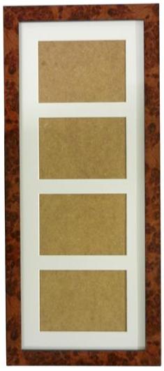 Walnut Multi Aperture Frame - 26" x 10" - With Glass